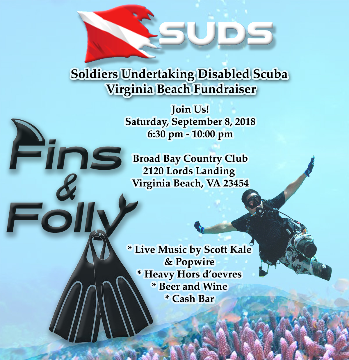 SUDS Virginia Beach Fins & Folly Fundraiser - SUDS USA